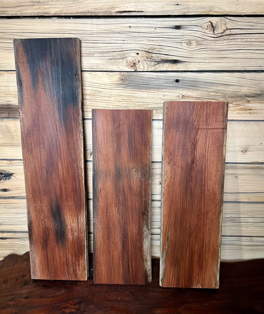 Reclaimed Redwood Lumber - package of 3 boards - Frison-Logue Hardwoods